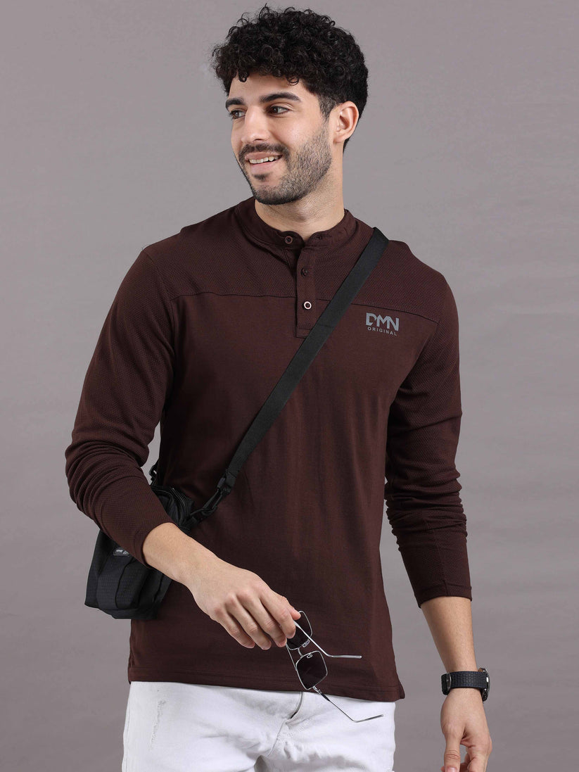 Shop Stylish Brown Full Sleeve T Shirt for Men Online